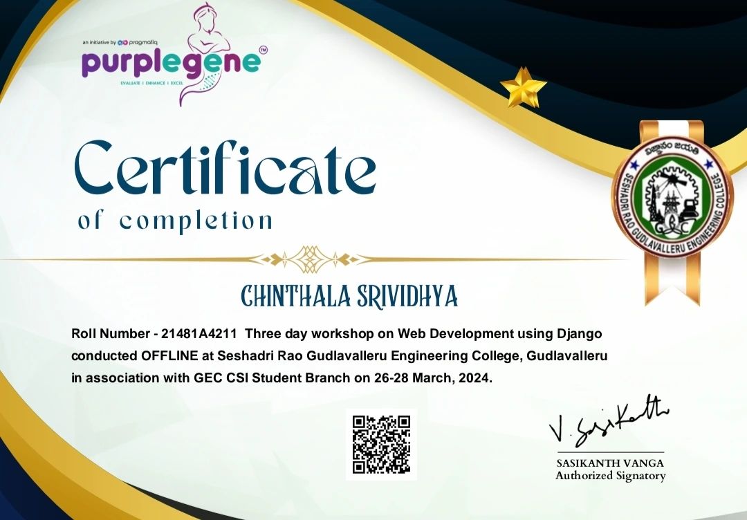 Srividhya Chinthala on LinkedIn: #webdevelopment #django Srividhya Chinthala on LinkedIn: #webdevelopment #django
