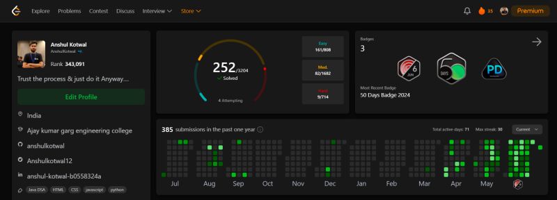 Anshul Kotwal on LinkedIn: #leetcode #coding #programming #achievement ... Anshul Kotwal on LinkedIn: #leetcode #coding #programming #achievement ...