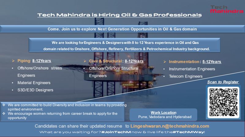 Lingesh waran on LinkedIn: #oilandgasjobs #techmahindrajobs #techmhiring Lingesh waran on LinkedIn: #oilandgasjobs #techmahindrajobs #techmhiring