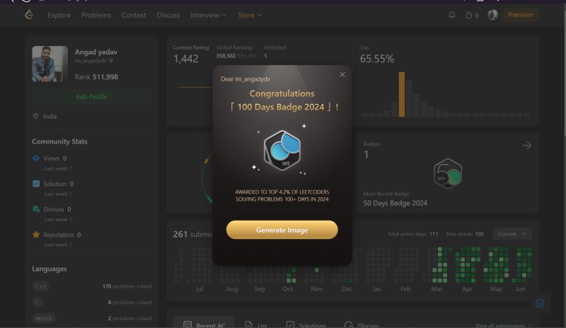 Angad Yadav on LinkedIn: #100daysofcode #leetcode #codingchallenge # ... Angad Yadav on LinkedIn: #100daysofcode #leetcode #codingchallenge # ...