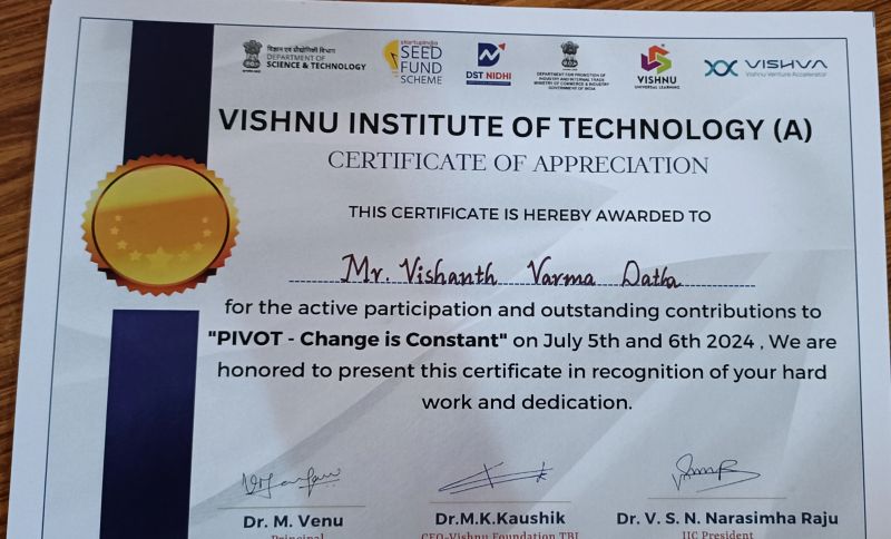 Vishanth Varma Datla on LinkedIn: 24-Hour Hackathon for Pivot: A ... Vishanth Varma Datla on LinkedIn: 24-Hour Hackathon for Pivot: A ...