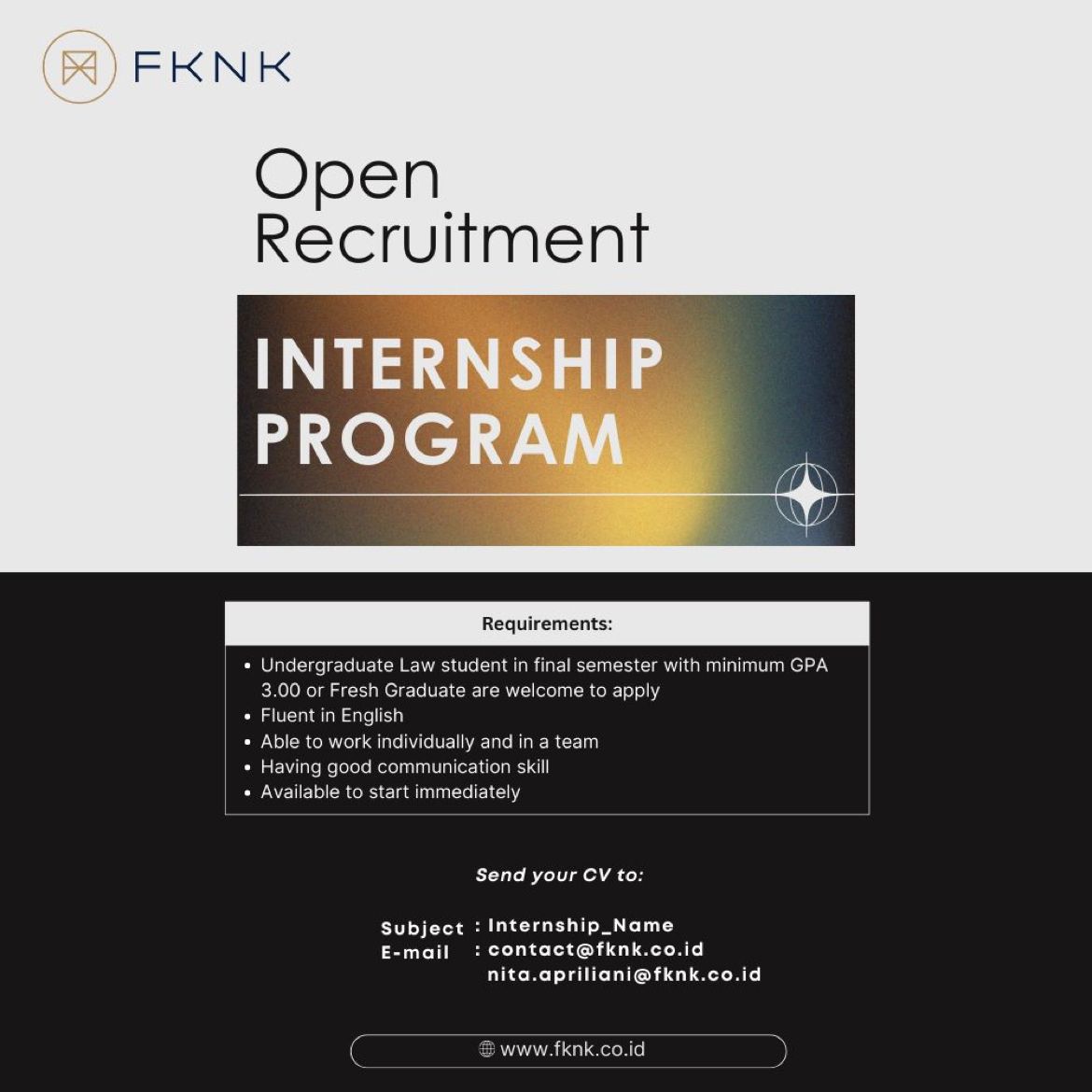 FKNK LAW FIRM on LinkedIn: #internship #internshipprogram FKNK LAW FIRM on LinkedIn: #internship #internshipprogram