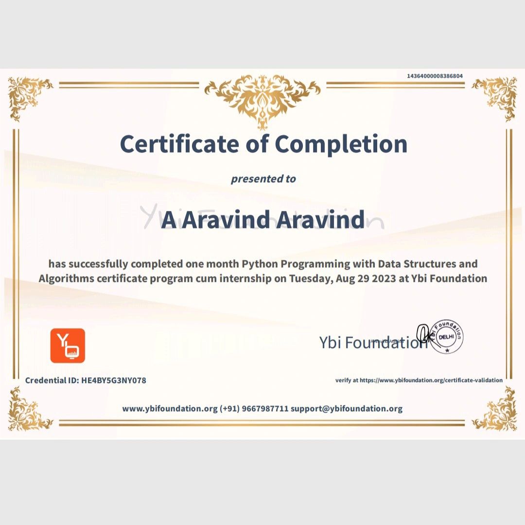 Amthuri Aravind on LinkedIn: I have successfully completed python ... Amthuri Aravind on LinkedIn: I have successfully completed python ...
