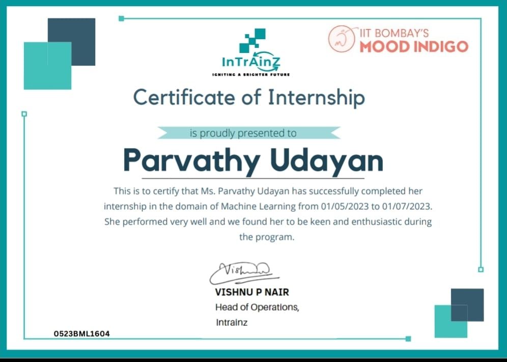 Parvathy Udayan on LinkedIn: I am delighted to share that I have ... Parvathy Udayan on LinkedIn: I am delighted to share that I have ...