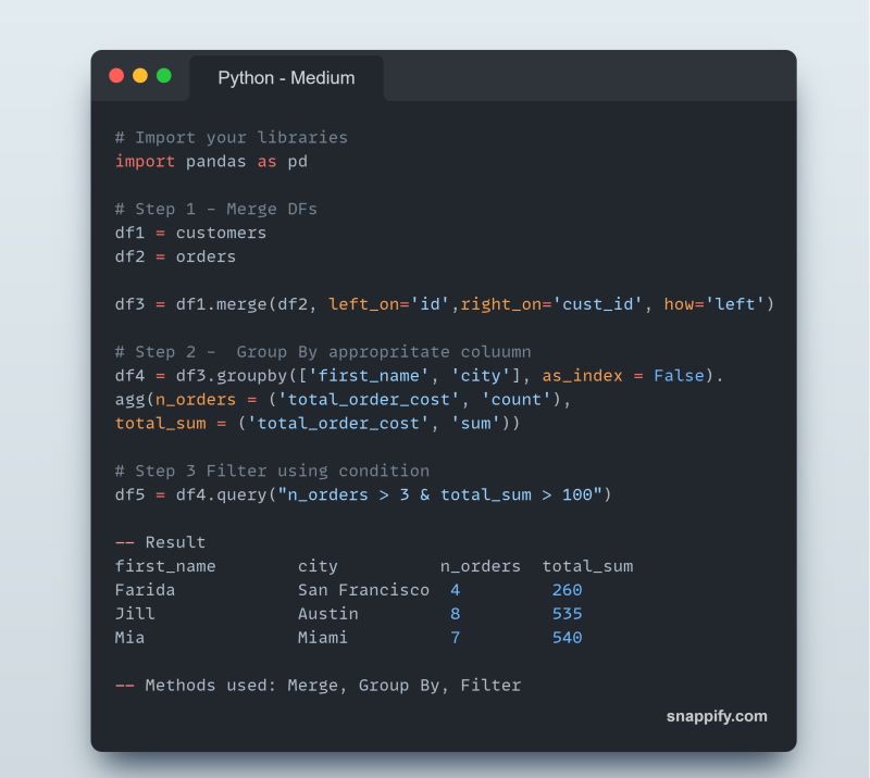 How I solved StrataScratch with Python | Olalekan Fagbuyi, MBA, MMA ... How I solved StrataScratch with Python | Olalekan Fagbuyi, MBA, MMA ...