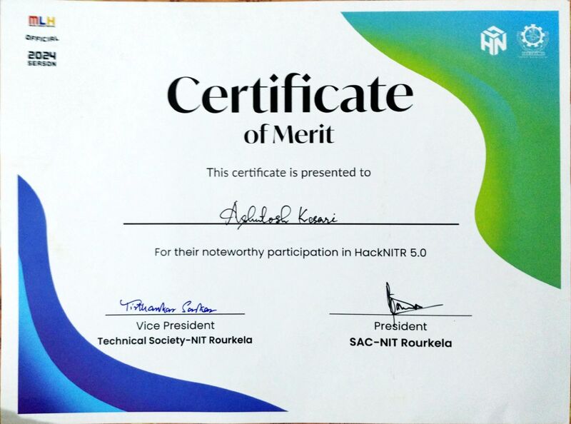 Ashutosh Kesari on LinkedIn: I proudly present my certificate of merit ... Ashutosh Kesari on LinkedIn: I proudly present my certificate of merit ...