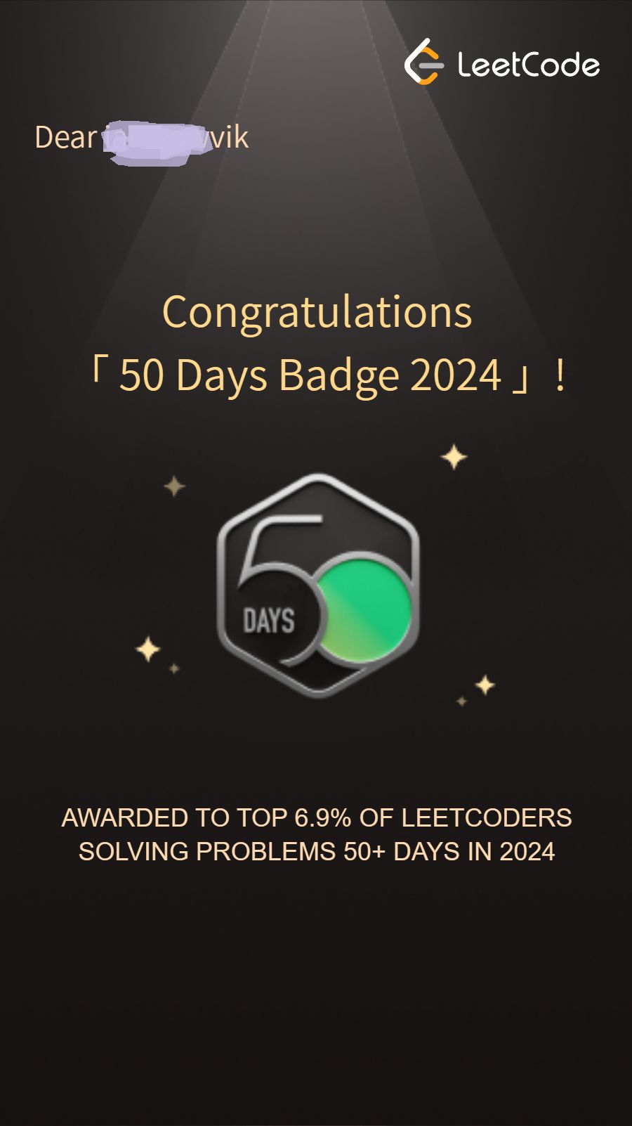 Sowvik Sarker on LinkedIn: Just Earned 50 Days Badge in 2024 from LeetCode. Sowvik Sarker on LinkedIn: Just Earned 50 Days Badge in 2024 from LeetCode.