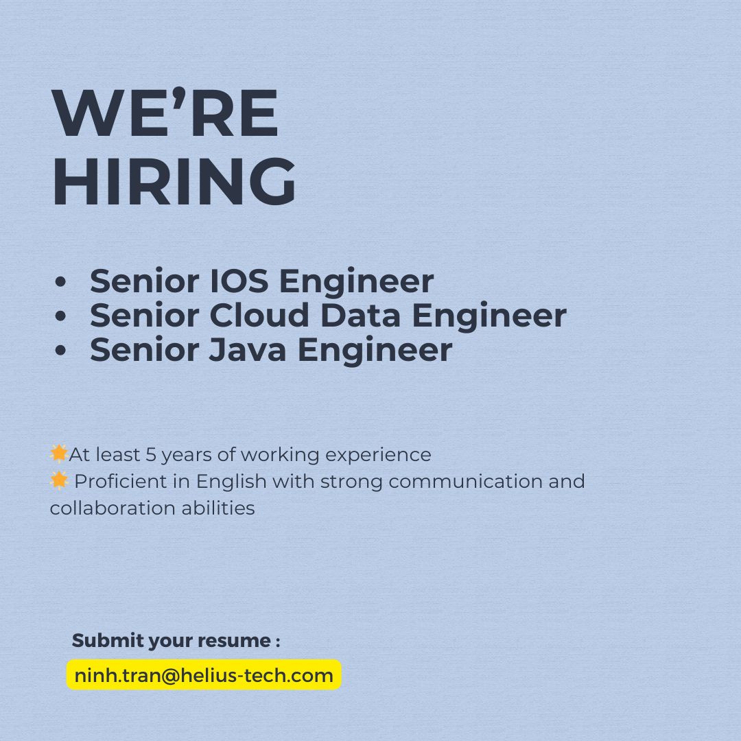 Ninh Tran on LinkedIn: #backend #dataengineer #ios #javaengineer Ninh Tran on LinkedIn: #backend #dataengineer #ios #javaengineer