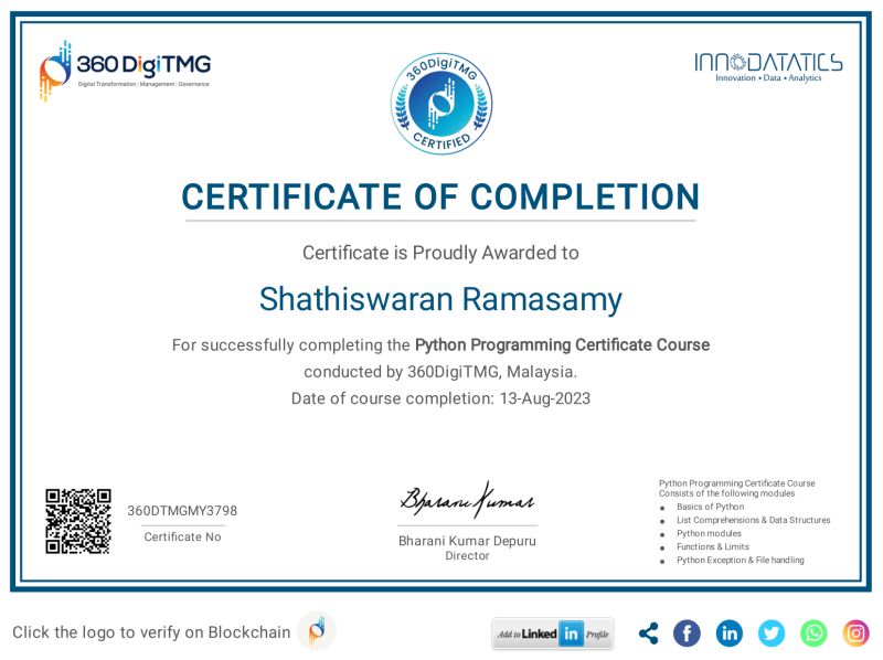 Shathiswaran Ramasamy on LinkedIn: #360digitmg #python # ... Shathiswaran Ramasamy on LinkedIn: #360digitmg #python # ...