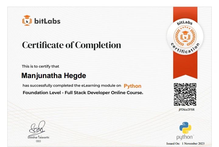 Manjunath Hegde on LinkedIn: #python #elearning #programming Manjunath Hegde on LinkedIn: #python #elearning #programming