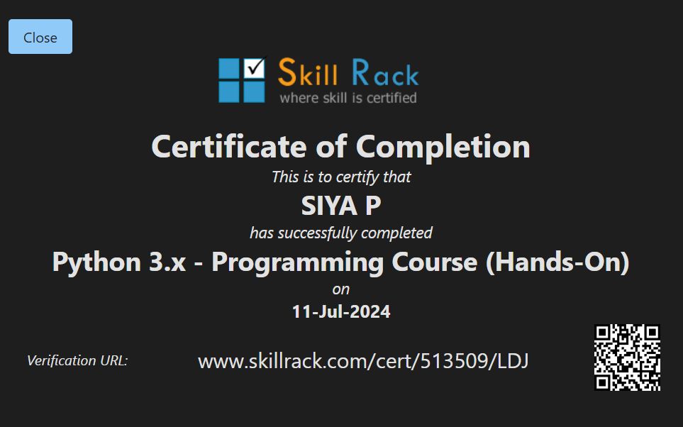 Siya P on LinkedIn: #skillrack #python #pythonprogramming Siya P on LinkedIn: #skillrack #python #pythonprogramming