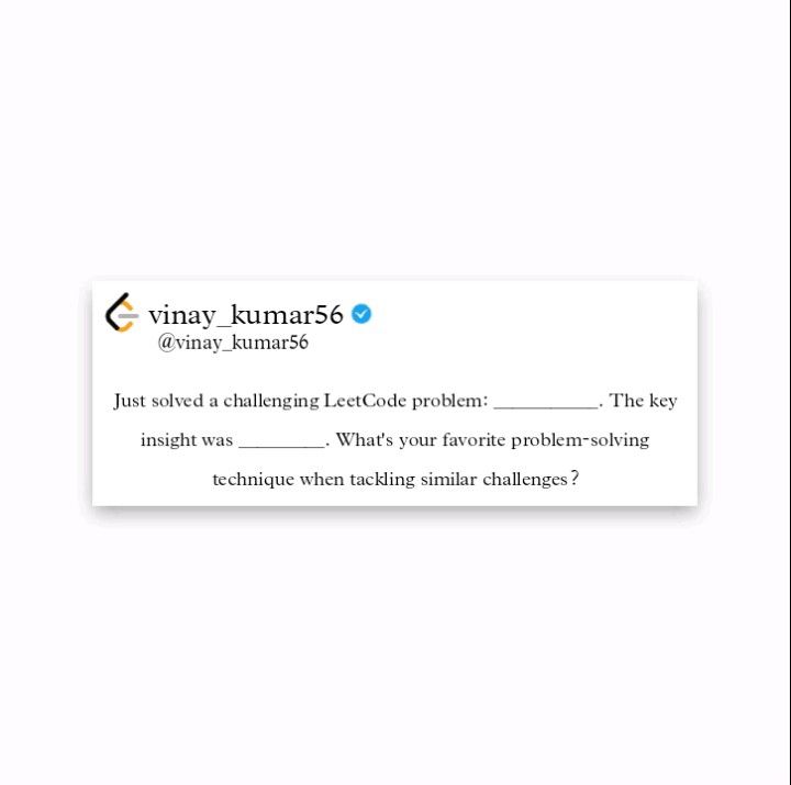 Vinay Kumar on LinkedIn: #leetcode #problemsolving #javadeveloper # ... Vinay Kumar on LinkedIn: #leetcode #problemsolving #javadeveloper # ...