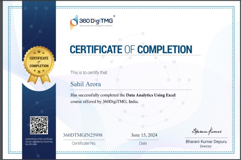 Sahil Arora on LinkedIn: completed the course on Sahil Arora on LinkedIn: completed the course on
