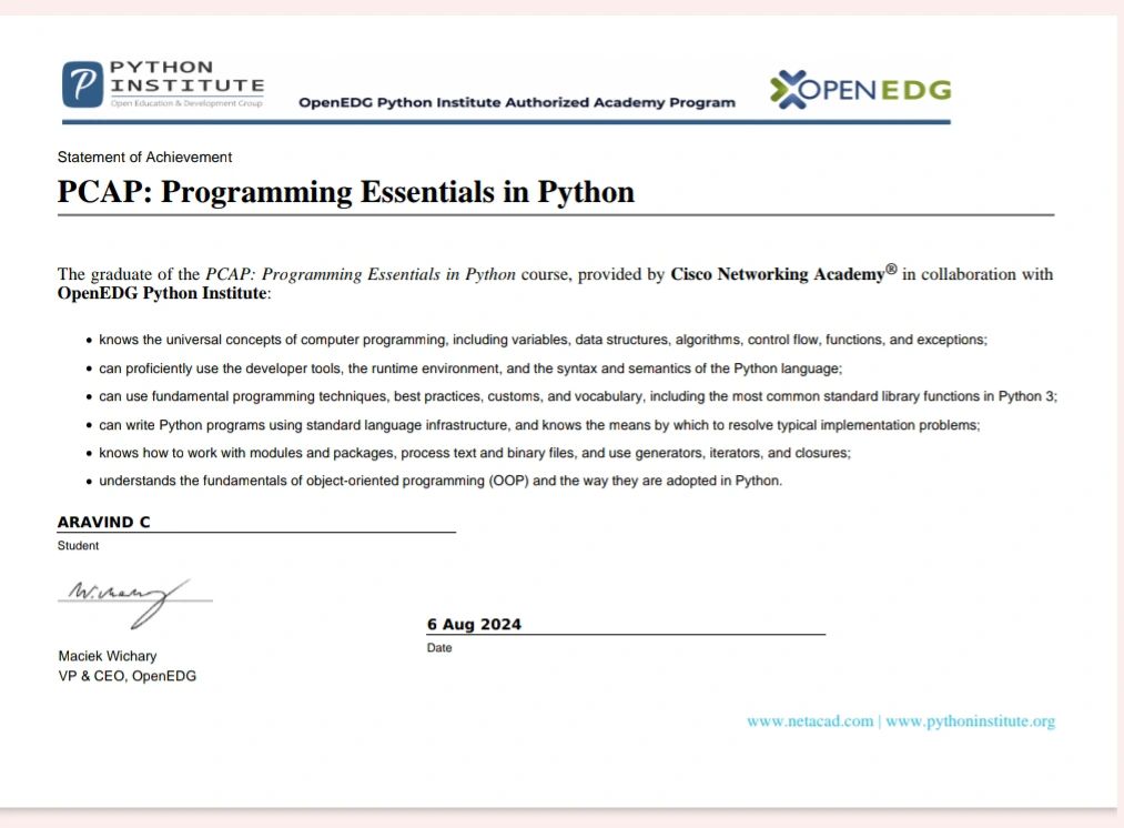 ARAVIND C IT student on LinkedIn: #python #programming #datascience # ... ARAVIND C IT student on LinkedIn: #python #programming #datascience # ...
