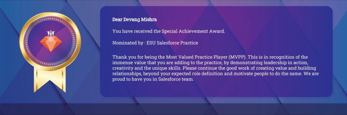 Devang Mishra on LinkedIn: #work #appreciation #tcs #salesforce #motivation Devang Mishra on LinkedIn: #work #appreciation #tcs #salesforce #motivation