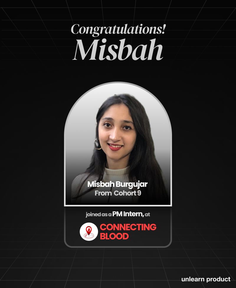 Unlearn Product on LinkedIn: Misbah Burgujar became a Product Leader ... Unlearn Product on LinkedIn: Misbah Burgujar became a Product Leader ...