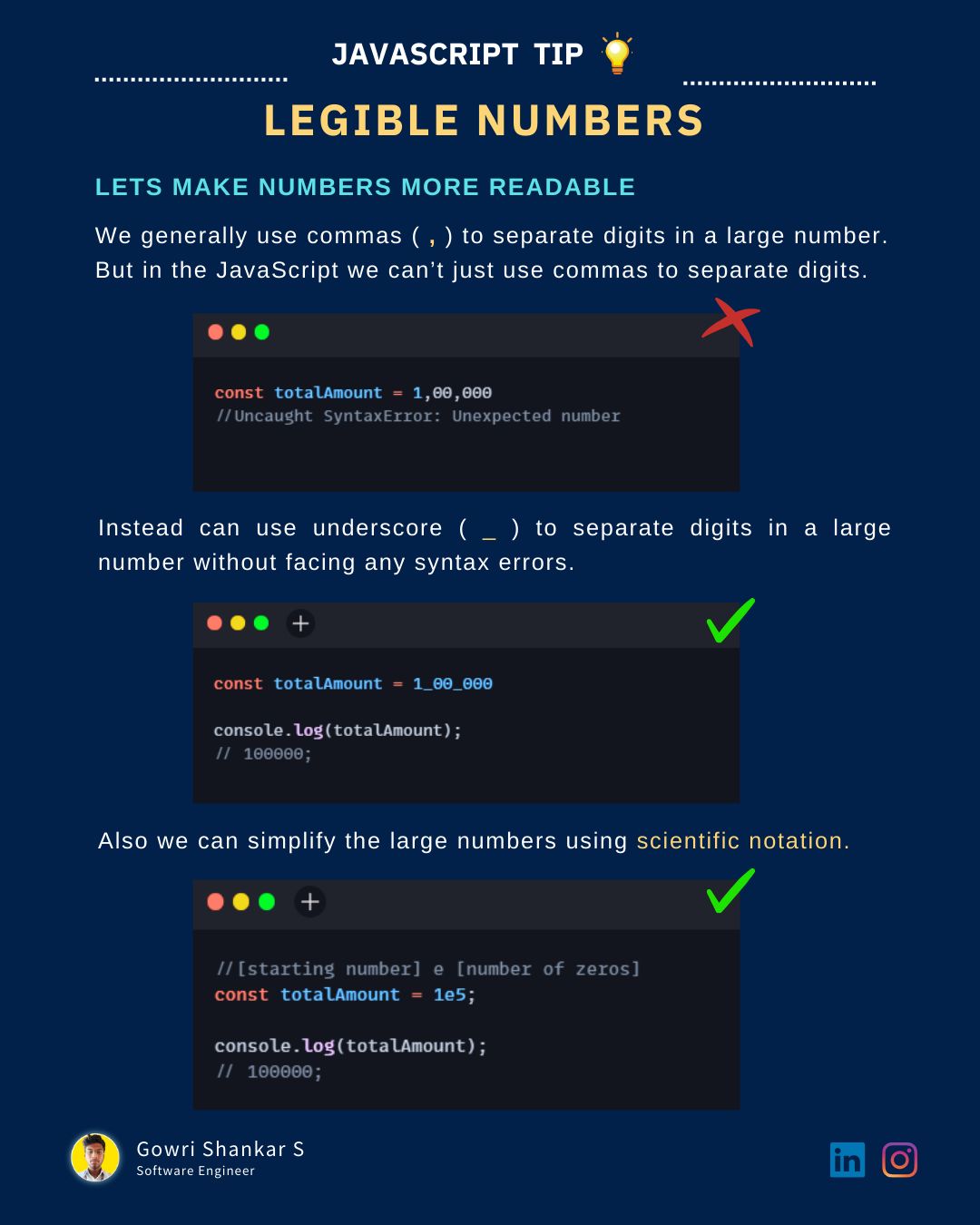 Gowri Shankar S on LinkedIn: #cleancode #programming #javascript # ... Gowri Shankar S on LinkedIn: #cleancode #programming #javascript # ...