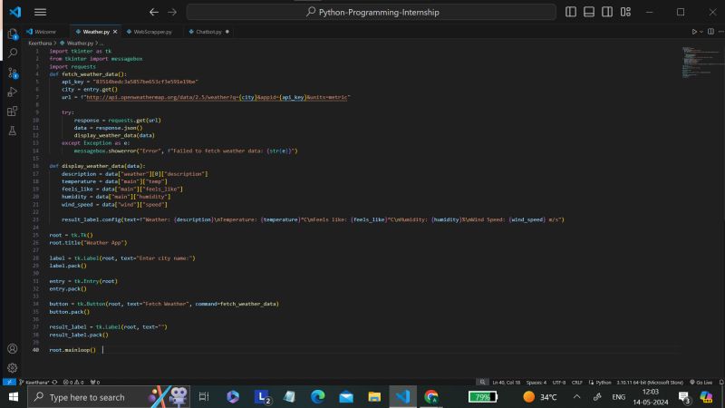 Keerthana Adla on LinkedIn: #python #openweatherapi #csedge Keerthana Adla on LinkedIn: #python #openweatherapi #csedge