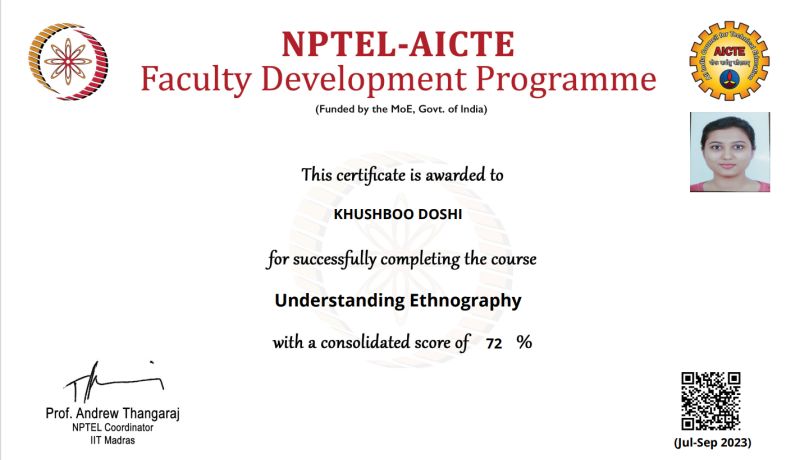 Khushboo Doshi on LinkedIn: #ethnography #nptel #learningjourney # ... Khushboo Doshi on LinkedIn: #ethnography #nptel #learningjourney # ...