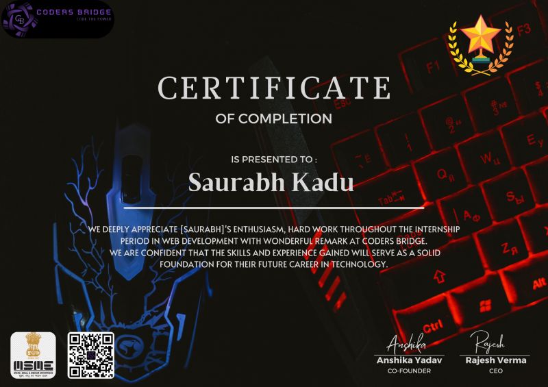 Saurabh Kadu on LinkedIn: #webdevelopment #internshipcomplete Saurabh Kadu on LinkedIn: #webdevelopment #internshipcomplete