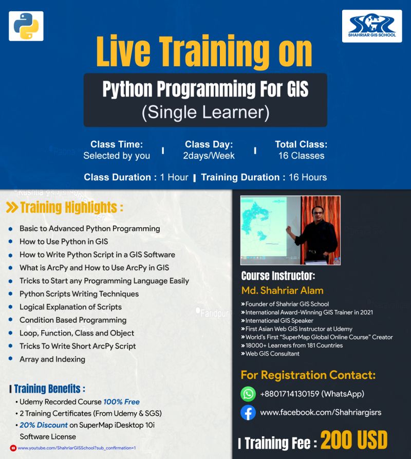 Shahriar GIS School on LinkedIn: 🔰 GIS Live Training on “Python ... Shahriar GIS School on LinkedIn: 🔰 GIS Live Training on “Python ...
