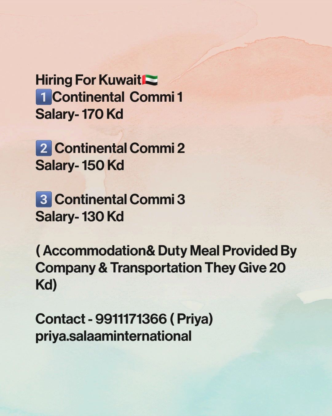 Priya Rathor on LinkedIn: #gulfjobs #restaurant #jobsalert #restaurant Priya Rathor on LinkedIn: #gulfjobs #restaurant #jobsalert #restaurant