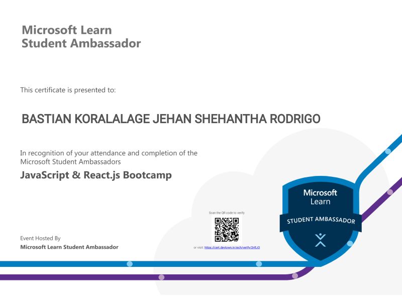 Jehan Rodrigo on LinkedIn: #microsoftlearn #studentambassador #devtown ... Jehan Rodrigo on LinkedIn: #microsoftlearn #studentambassador #devtown ...
