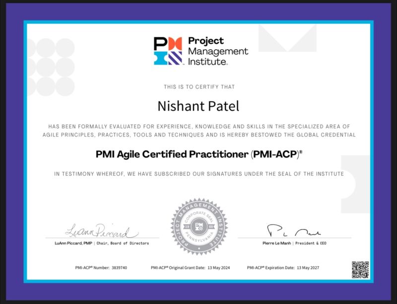 Nishant Patel PMP®, ACP®, CASM, ITIL on LinkedIn: #pmi #pmi #program # ... Nishant Patel PMP®, ACP®, CASM, ITIL on LinkedIn: #pmi #pmi #program # ...