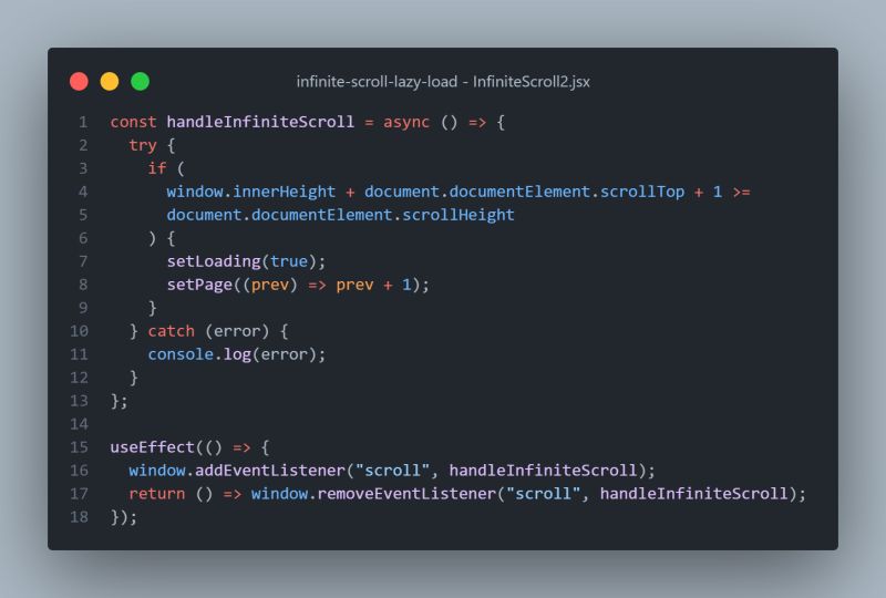 Nadim Chowdhury on LinkedIn: Implemented Infinite Scrolling ... Nadim Chowdhury on LinkedIn: Implemented Infinite Scrolling ...