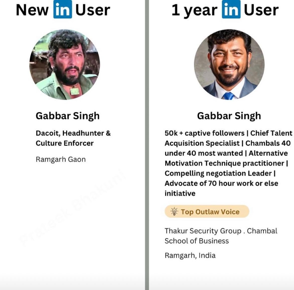 Dr. Uttam Utkarsh on LinkedIn: If Gabbar Singh had a Linkedin Bio today ... Dr. Uttam Utkarsh on LinkedIn: If Gabbar Singh had a Linkedin Bio today ...