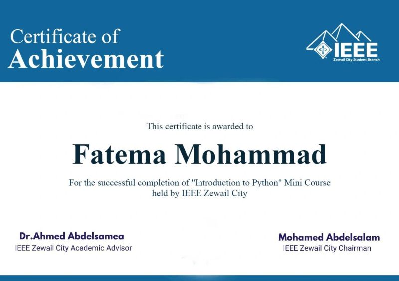 Fatema Mohammad on LinkedIn: #python #programming #ieee # ... Fatema Mohammad on LinkedIn: #python #programming #ieee # ...