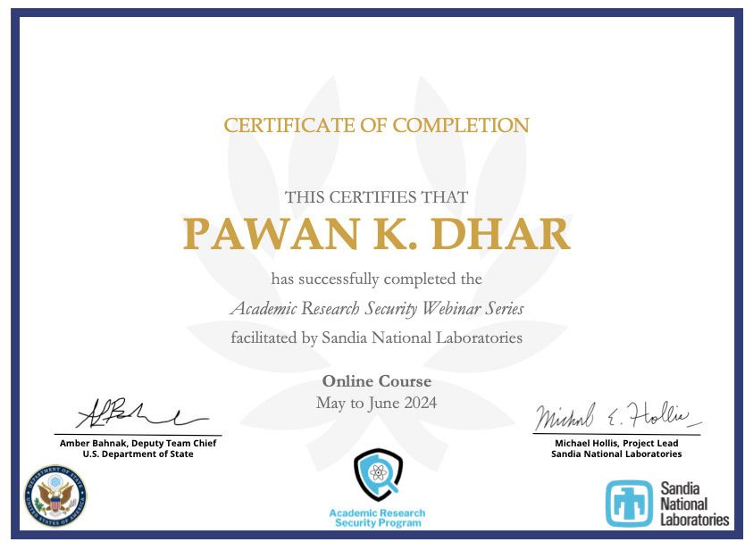 Pawan K. Dhar on LinkedIn: I am happy to share the certificate for ... Pawan K. Dhar on LinkedIn: I am happy to share the certificate for ...