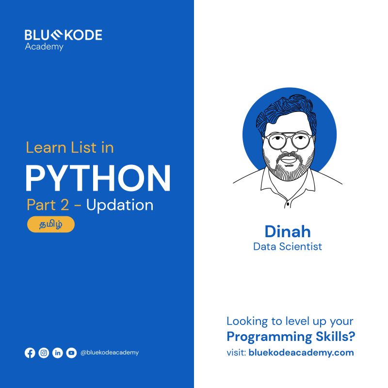Bluekode Academy on LinkedIn: #pythontutorial #pythonlistupdation # ... Bluekode Academy on LinkedIn: #pythontutorial #pythonlistupdation # ...
