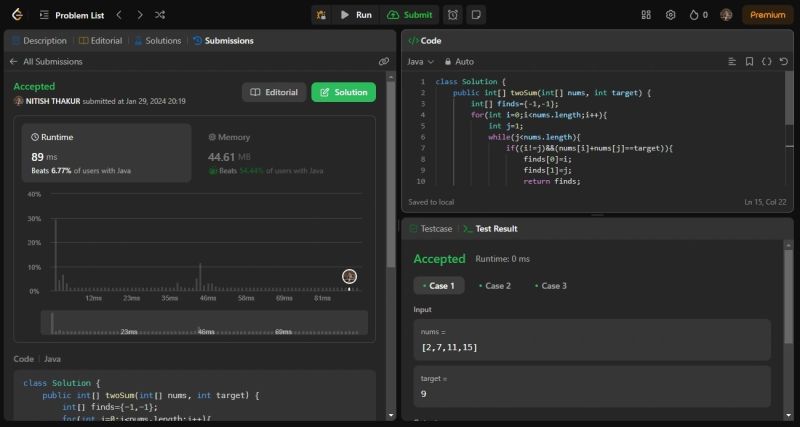 NITISH THAKUR on LinkedIn: I Solved my first LeetCode problem today 🎉 NITISH THAKUR on LinkedIn: I Solved my first LeetCode problem today 🎉