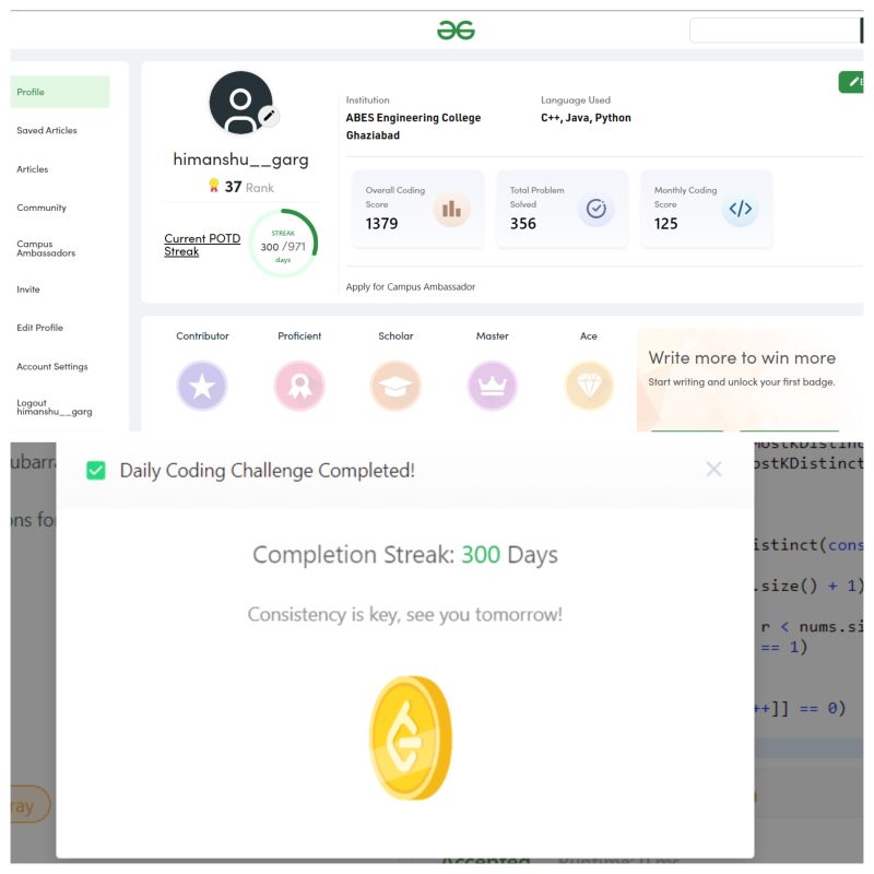 Himanshu Garg on LinkedIn: #leetcode #geeksforgeeks # ... Himanshu Garg on LinkedIn: #leetcode #geeksforgeeks # ...