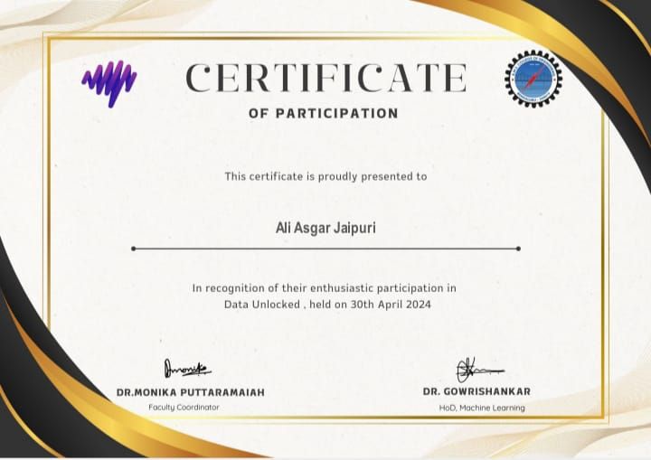 Ali asgar Jaipuri on LinkedIn: #datascience #workshop #dataunlocked # ... Ali asgar Jaipuri on LinkedIn: #datascience #workshop #dataunlocked # ...