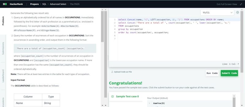 MO ASIF on LinkedIn: #dataanalytics #sqlqueries #sqldeveloper #hackerrank MO ASIF on LinkedIn: #dataanalytics #sqlqueries #sqldeveloper #hackerrank