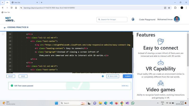 Mohamed Imran on LinkedIn: #30daysofcode #ccbp #nxtwave Mohamed Imran on LinkedIn: #30daysofcode #ccbp #nxtwave