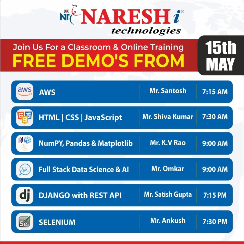 Register for Free Demo on IT Career by Placemnet | Naresh i ... Register for Free Demo on IT Career by Placemnet | Naresh i ...