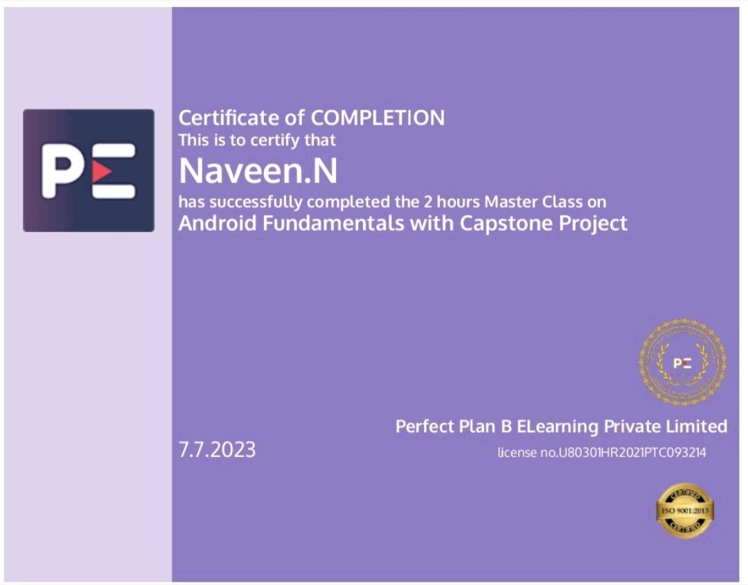 NAVEEN N on LinkedIn: #android #androiddevelopment NAVEEN N on LinkedIn: #android #androiddevelopment