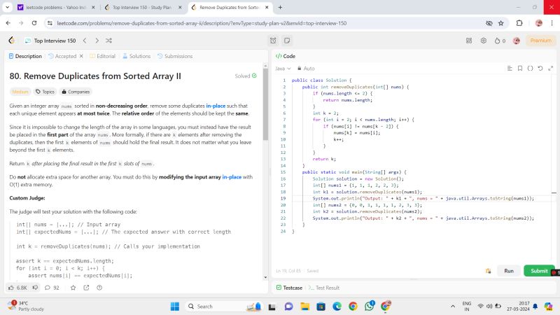 PIRTHIKA P N on LinkedIn: #probelemsolving #java #100daysofcoding PIRTHIKA P N on LinkedIn: #probelemsolving #java #100daysofcoding