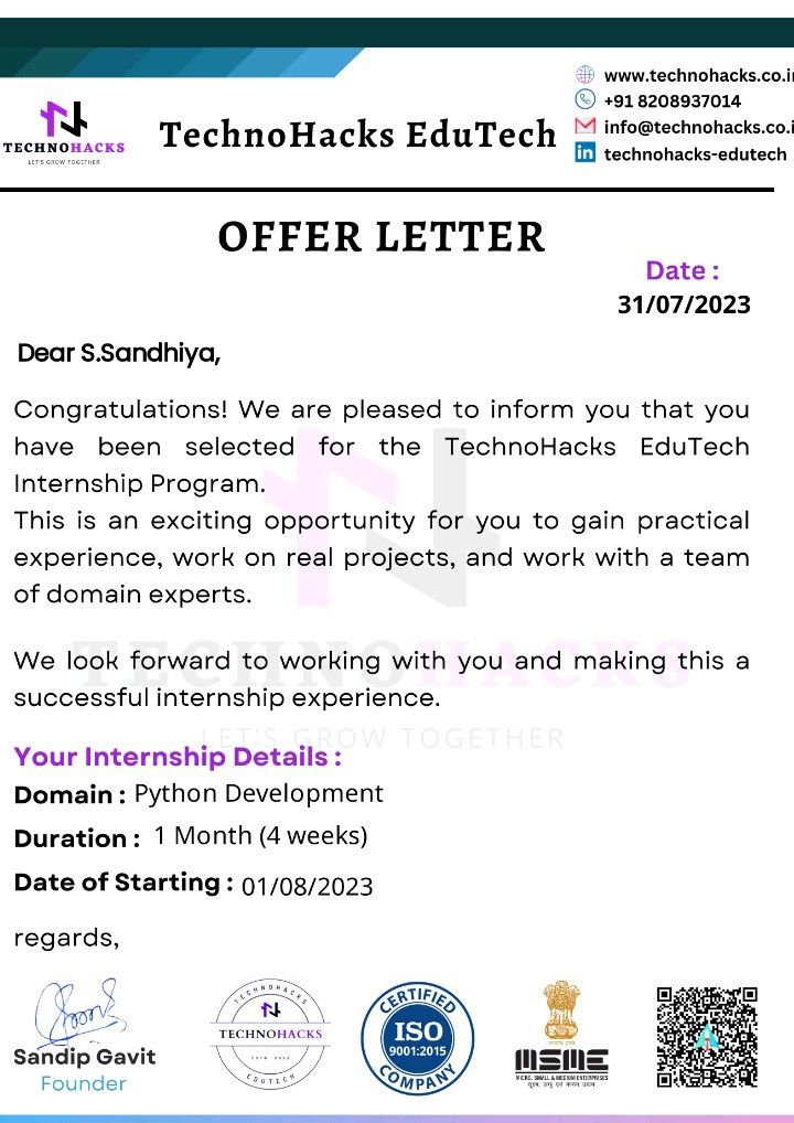 Sandhiya Suresh on LinkedIn: #thankyou #internship #excited # ... Sandhiya Suresh on LinkedIn: #thankyou #internship #excited # ...