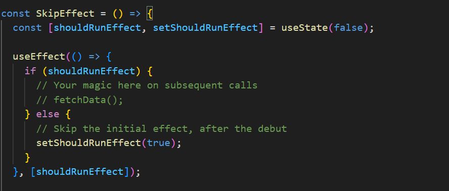 How to skip useEffect's call in React | Ayush Baluni posted on the ... How to skip useEffect's call in React | Ayush Baluni posted on the ...