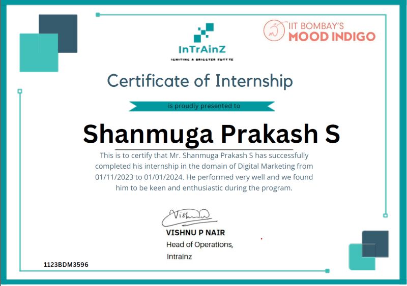 SHANMUGA PRAKASH S on LinkedIn: #digitalmarketing #internshipexperience ... SHANMUGA PRAKASH S on LinkedIn: #digitalmarketing #internshipexperience ...