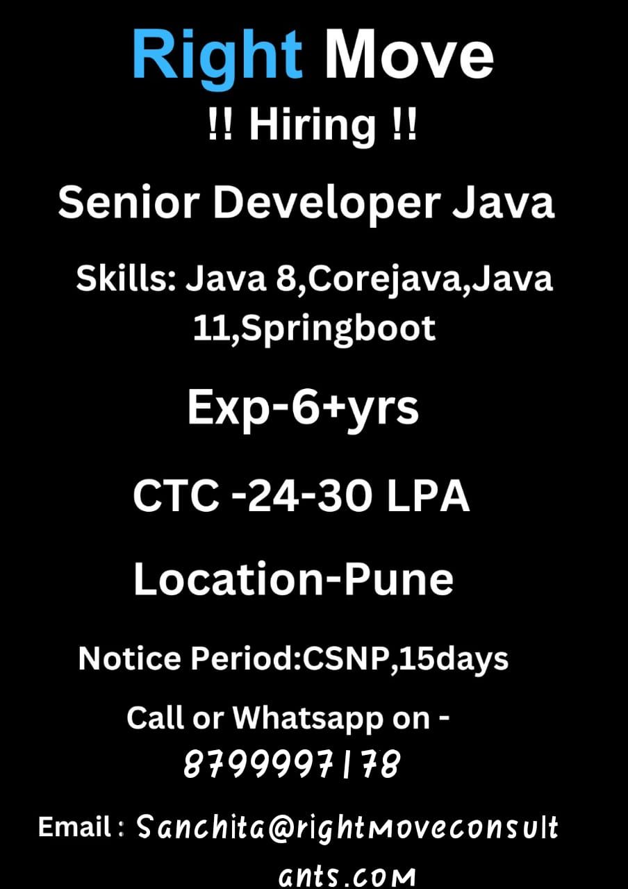Sanchita S on LinkedIn: #corejava #java8 #java11 #springboot #developer ... Sanchita S on LinkedIn: #corejava #java8 #java11 #springboot #developer ...