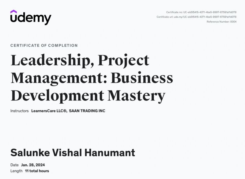 Vishal Salunke on LinkedIn: #professionallearning #selfdevelopment #udemy Vishal Salunke on LinkedIn: #professionallearning #selfdevelopment #udemy