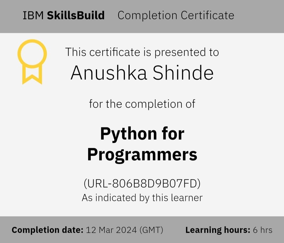 Anushka Shinde on LinkedIn: #ibm Anushka Shinde on LinkedIn: #ibm