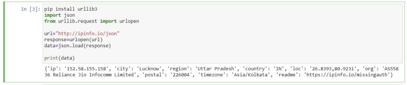 I got a code to fetch IP information using Python! 🐍 #python | MAYANK ... I got a code to fetch IP information using Python! 🐍 #python | MAYANK ...