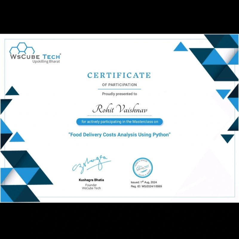 Rohit Vaishnav on LinkedIn: #datascience #python #fooddelivery # ... Rohit Vaishnav on LinkedIn: #datascience #python #fooddelivery # ...
