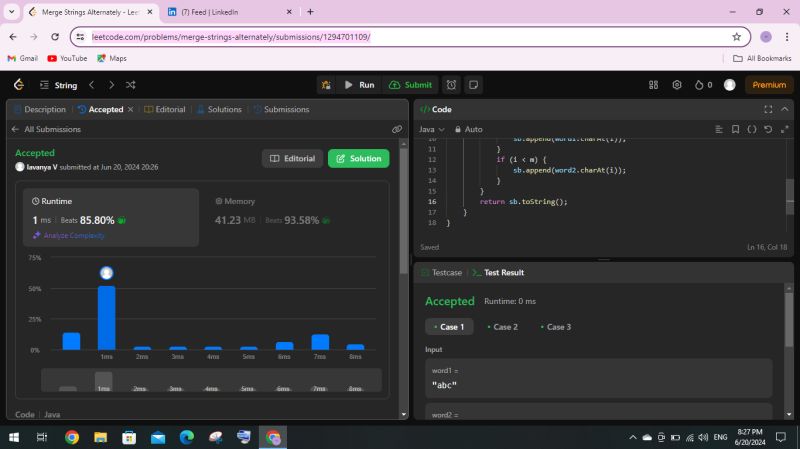 LAVANYA V on LinkedIn: #100daysofleetcode #1768_merge_strings ... LAVANYA V on LinkedIn: #100daysofleetcode #1768_merge_strings ...